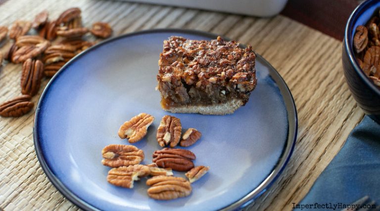 Vintage Pecan Bar Recipe - the Imperfectly Happy home